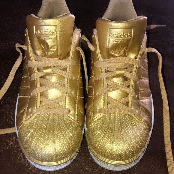 adidas | Shoes | Limited Edition All Gold Adidas Shell Tops | Poshmark